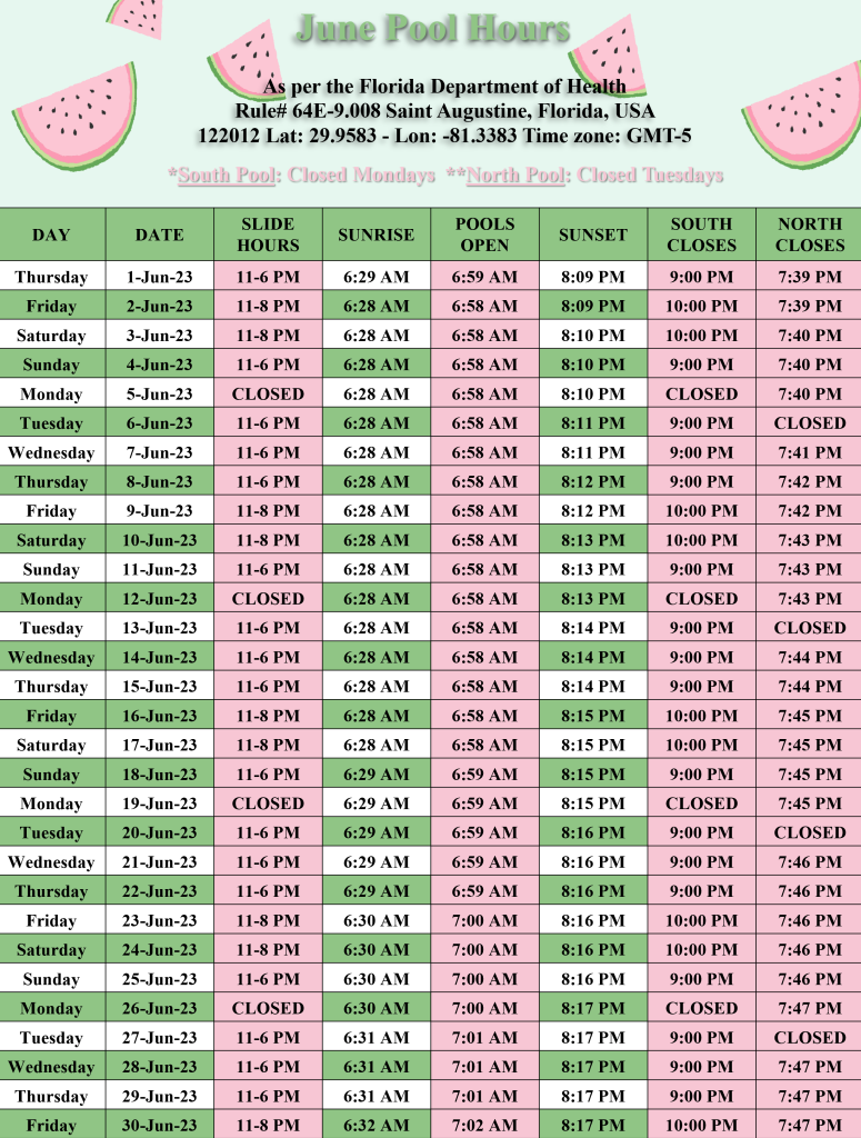 Pool Information - Durbin Crossing Living