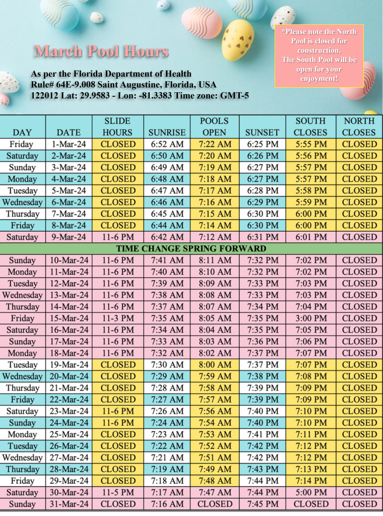 Pool Information - Durbin Crossing Living