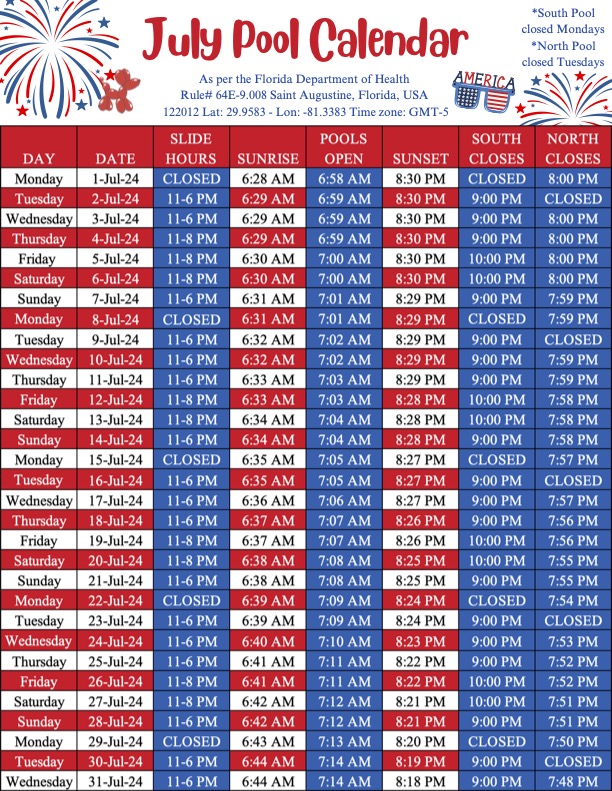 Pool Information - Durbin Crossing Living